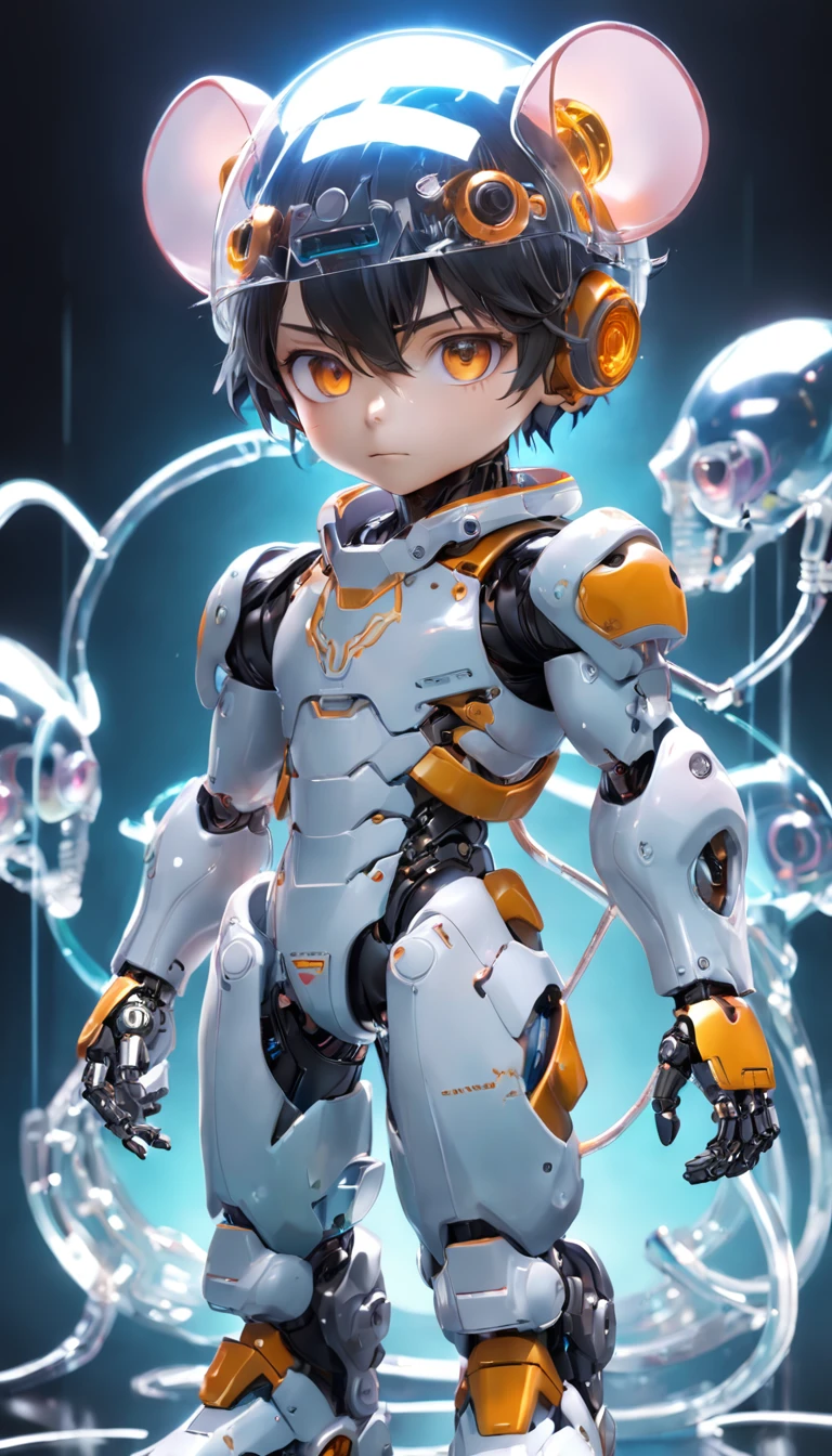 A close up of a robot with a mouse head on it - SeaArt AI