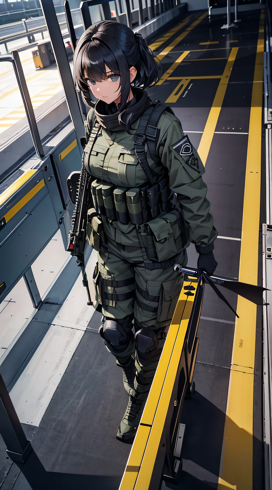 Araffe in a military uniform standing on a platform - SeaArt AI