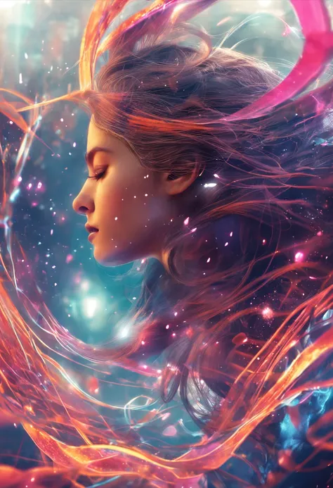 Beautiful surreal programming scenery, 100 men facing a computer and ...