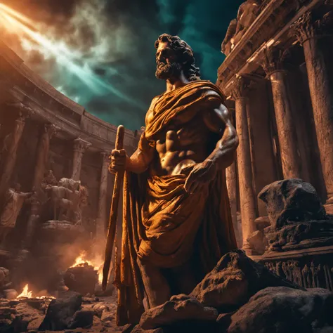 An image of the Roman god Pluto, dios del inframundo romano, god Pluto underworld. Roman god of ...