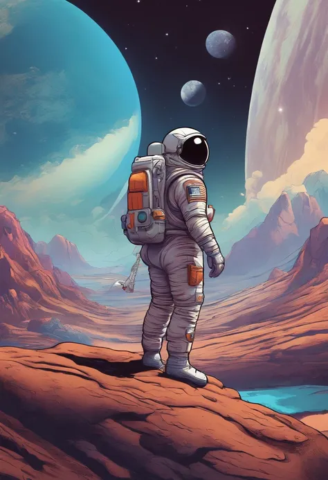 astronaut outline - SeaArt Al - Free Al Art Generator