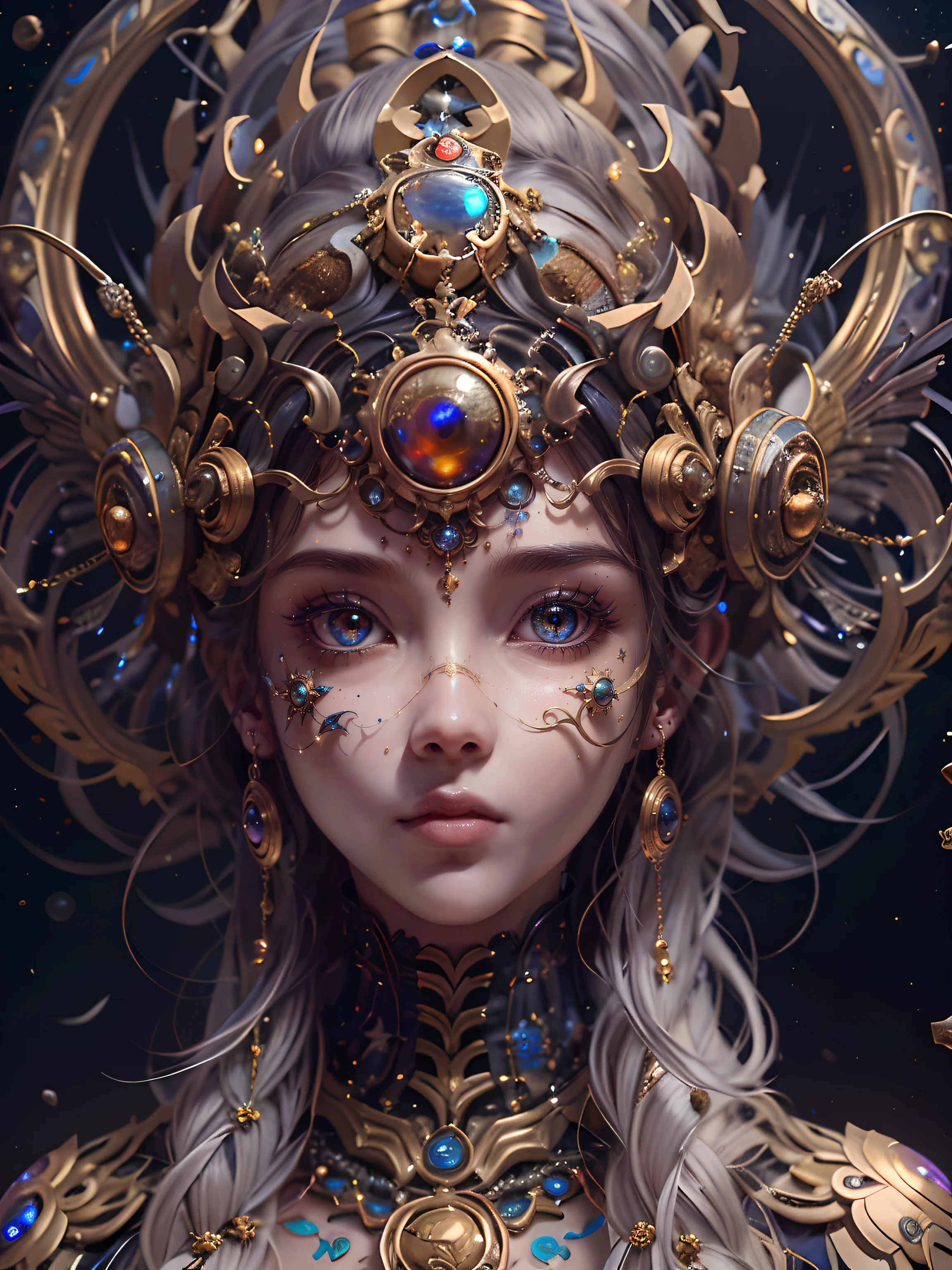 A close up of a woman with a crown on her head - SeaArt AI