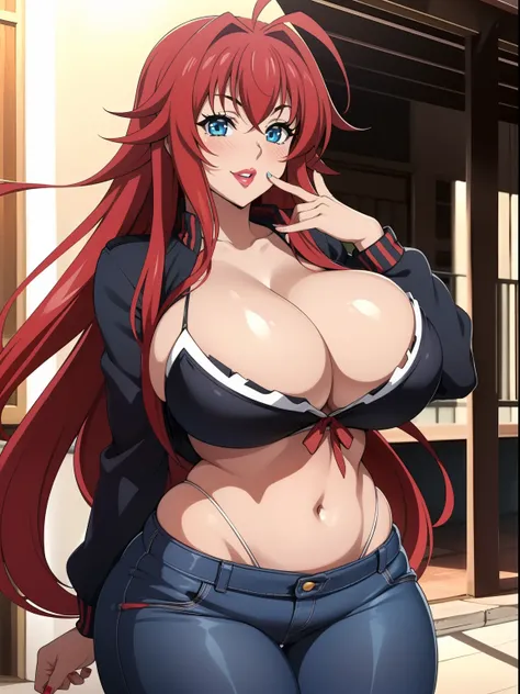Highschool dxd, Rias Gremory, 1girl, (((bimbo))), puffy lips - SeaArt AI