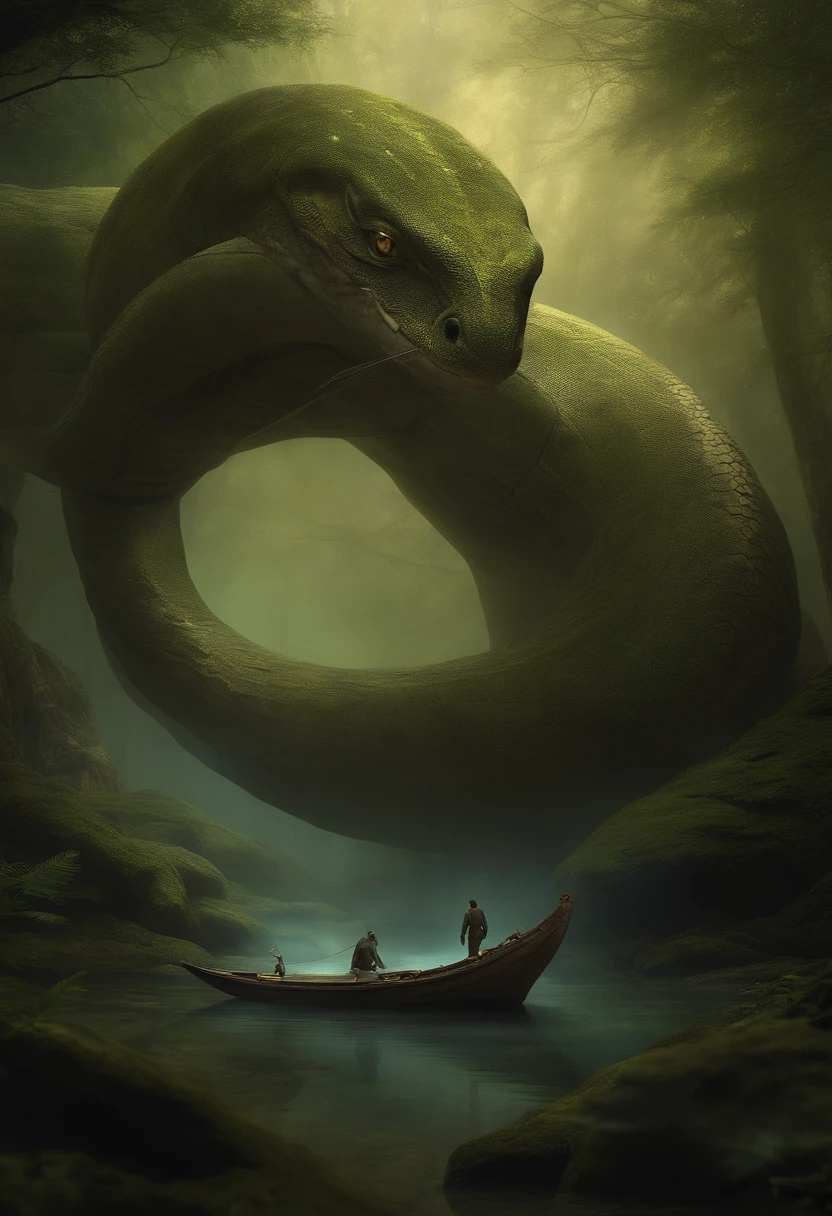 Create an artwork that depicts a chance meeting between the enigmatic ...