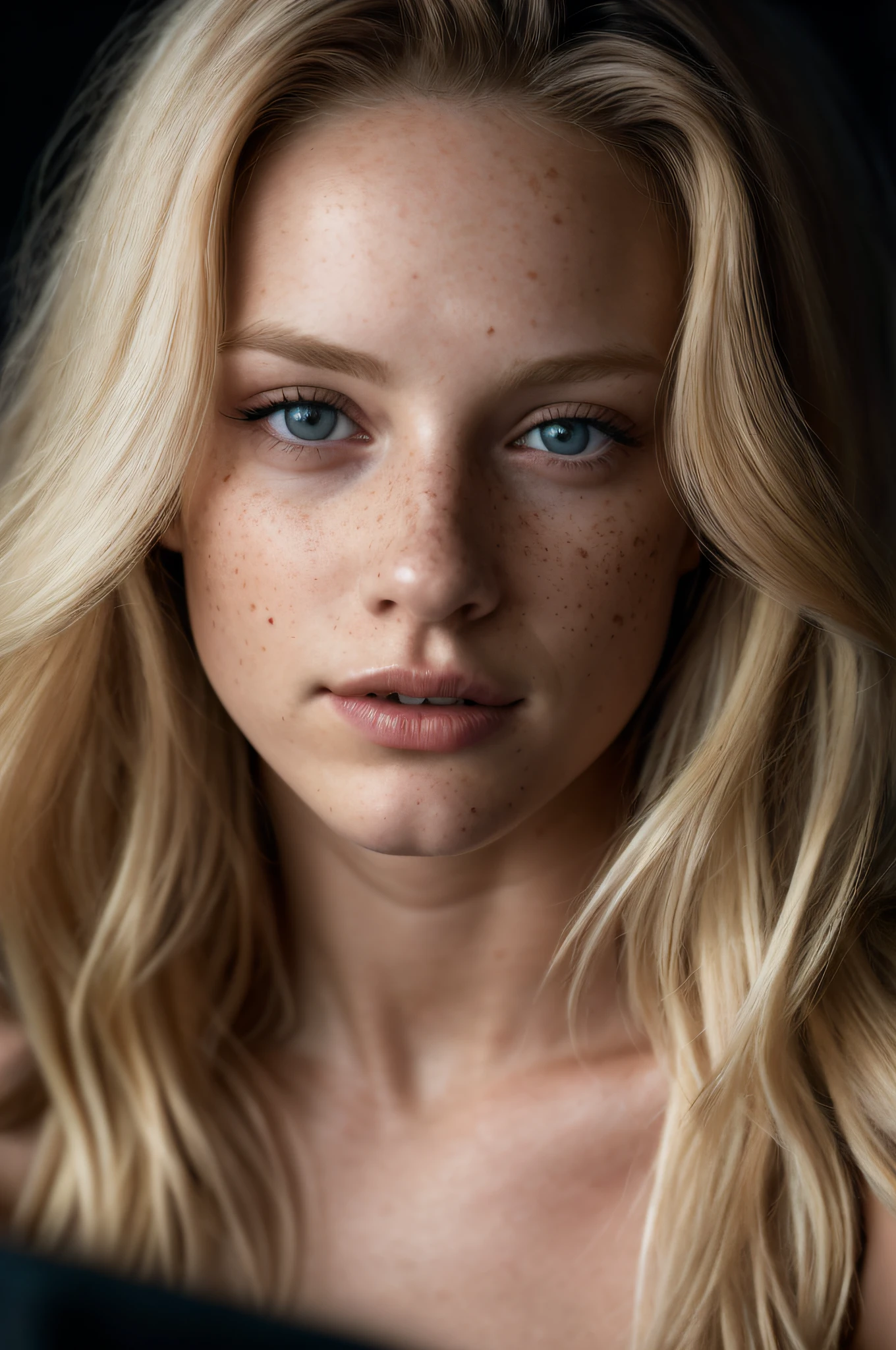 Close Up Editorial Photograph Of A 21 Year Old Blond Woman With