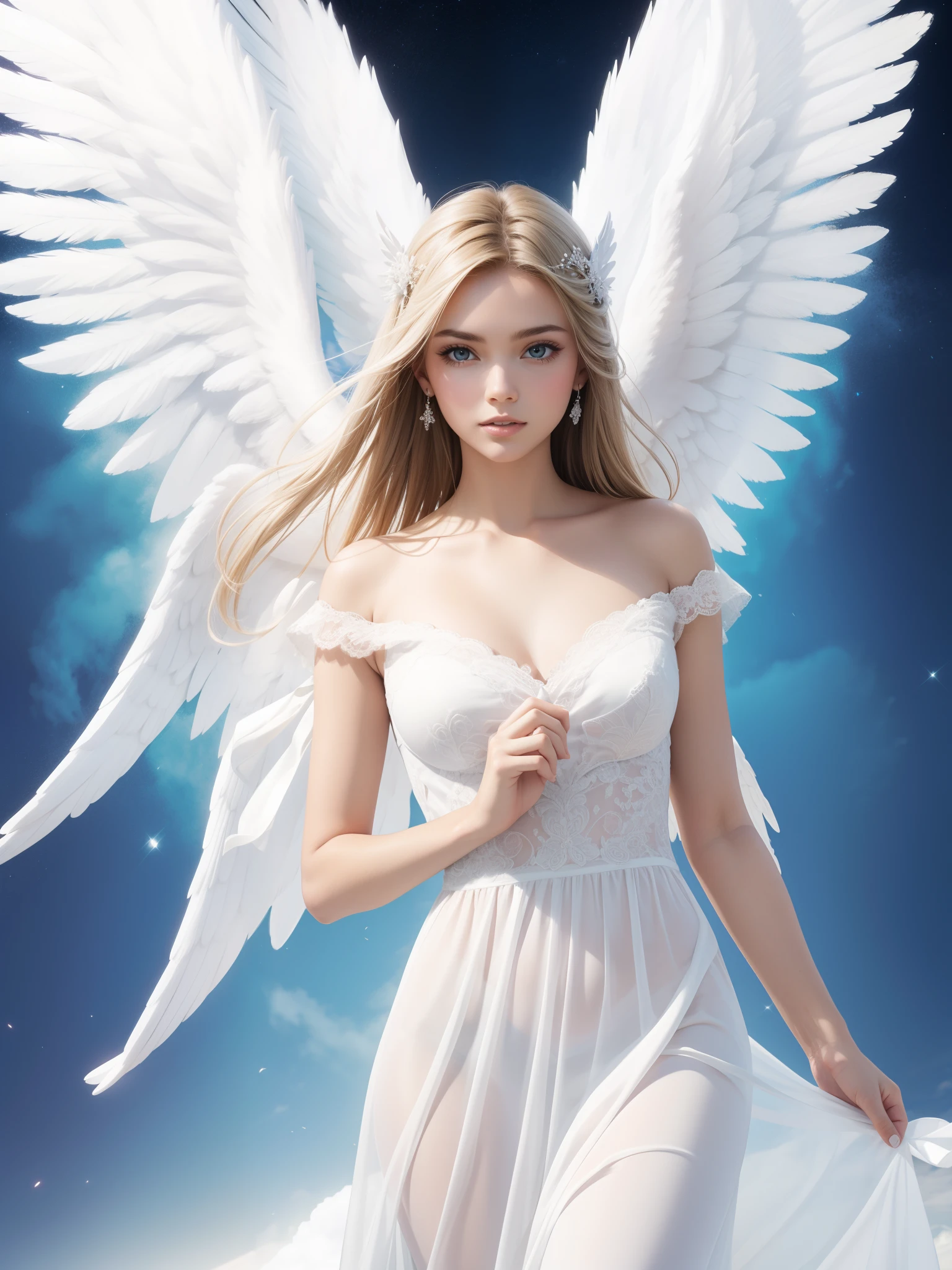 Angel in White - SeaArt AI