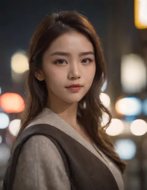 1girl, Tokyo street,night, cityscape,city lights - SeaArt AI