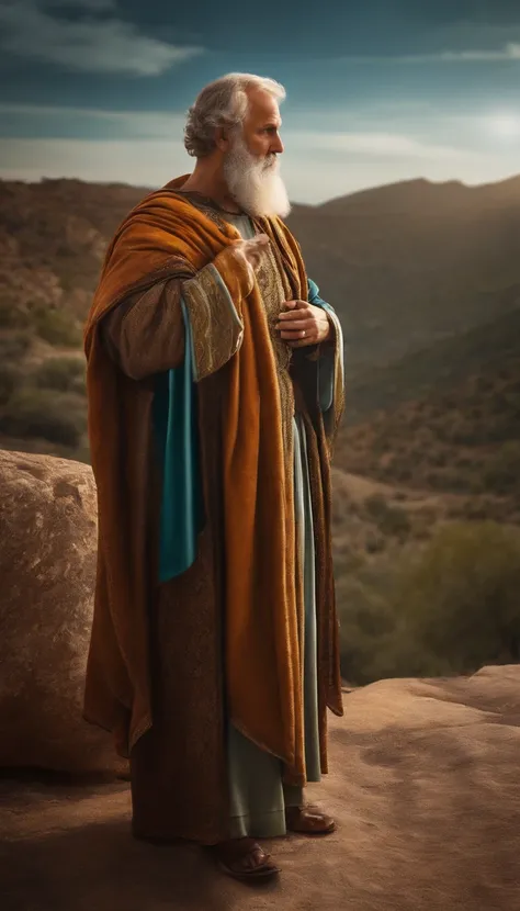 The apostle Paul looked at the screen, Long clothes, religion, Ultra photo realsisim - SeaArt AI