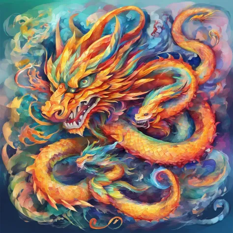 chinese dragon outline - SeaArt Al - Free Al Art Generator