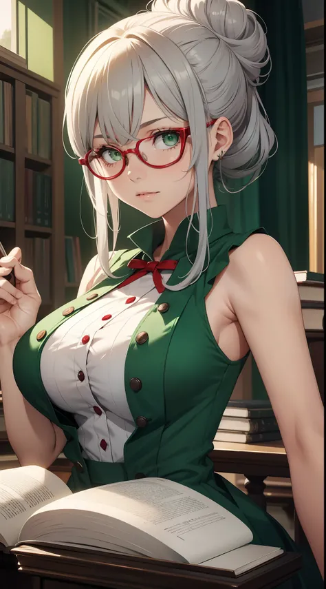 young girl, Gray hair in one b - SeaArt AI