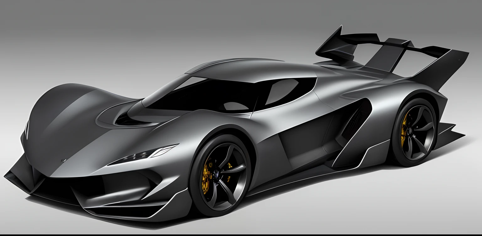 a 2-door sports car,shaped like a stealth fighter,sharp form,one motion ...