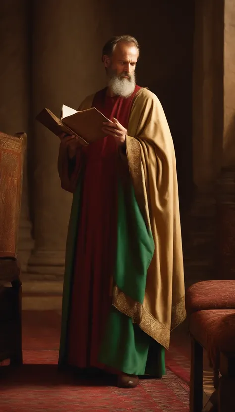 The apostle Paul looked at the screen, Long clothes, religion, Ultra photo realsisim - SeaArt AI