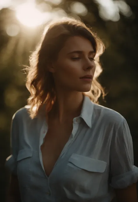 Pička 1girl In Masturbate Solo Sunlight Collared Shirt Seaart Ai