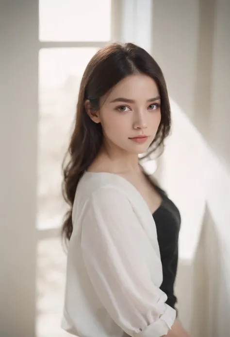 , Visible from the white shirt (((Masterpiece, Highest quality)), , 1 girl - SeaArt AI