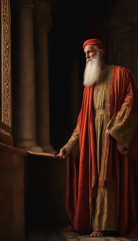 The apostle Paul looked at the screen, Long clothes, religion, Ultra photo realsisim - SeaArt AI