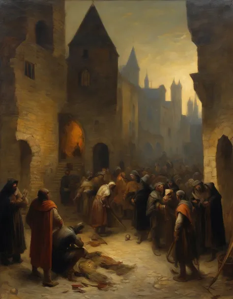 medieval times，Bubonic Plague，Dead crowd，The earliest records of the ...