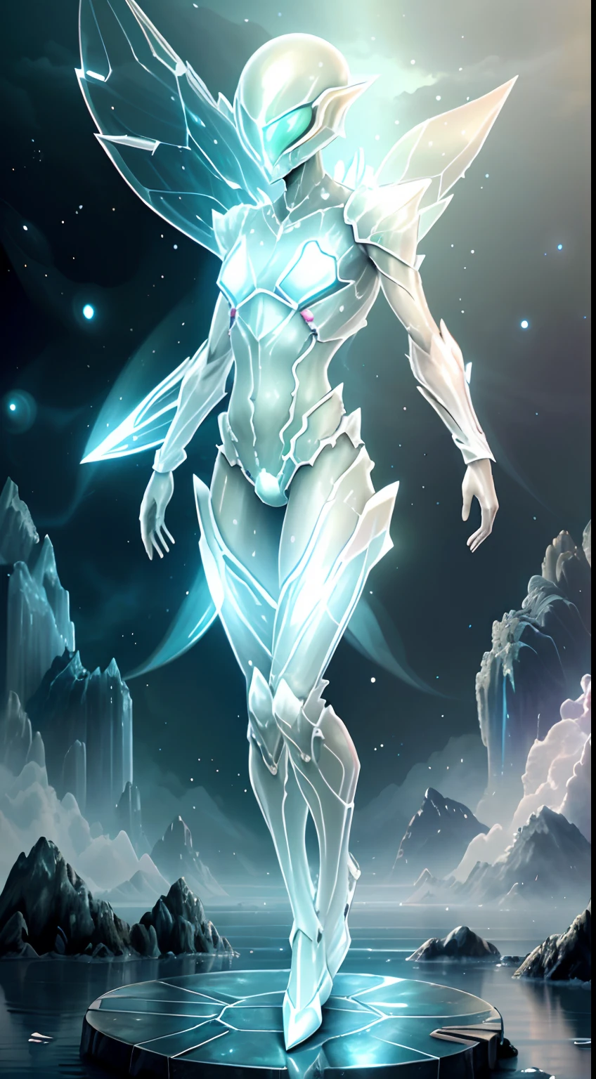Translucent ethereal alien warrior - SeaArt AI