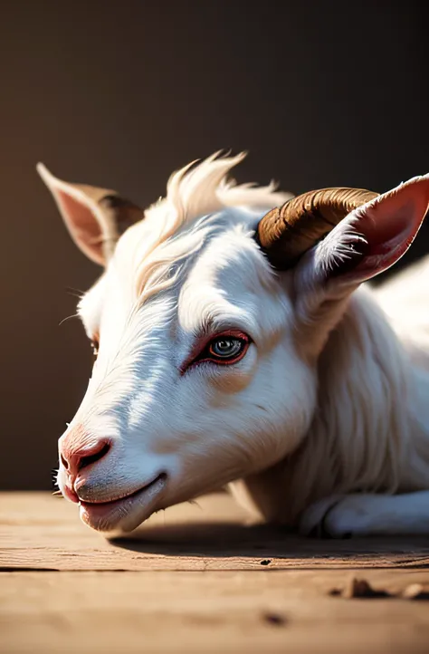 Amazing goat's head (animal) realista, Ultra realista, hyper detalhado ...