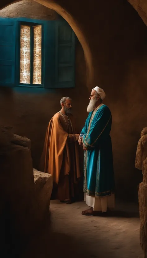 Os três reis magos olham para a tela, roupas compridas, religião, Ultra foto realismo - SeaArt AI