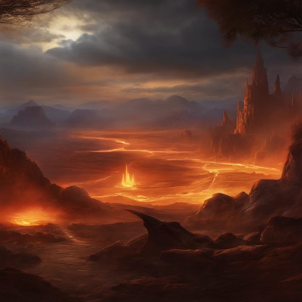 , paisagem do inferno, O fundo do inferno, A batalha final no inferno ...