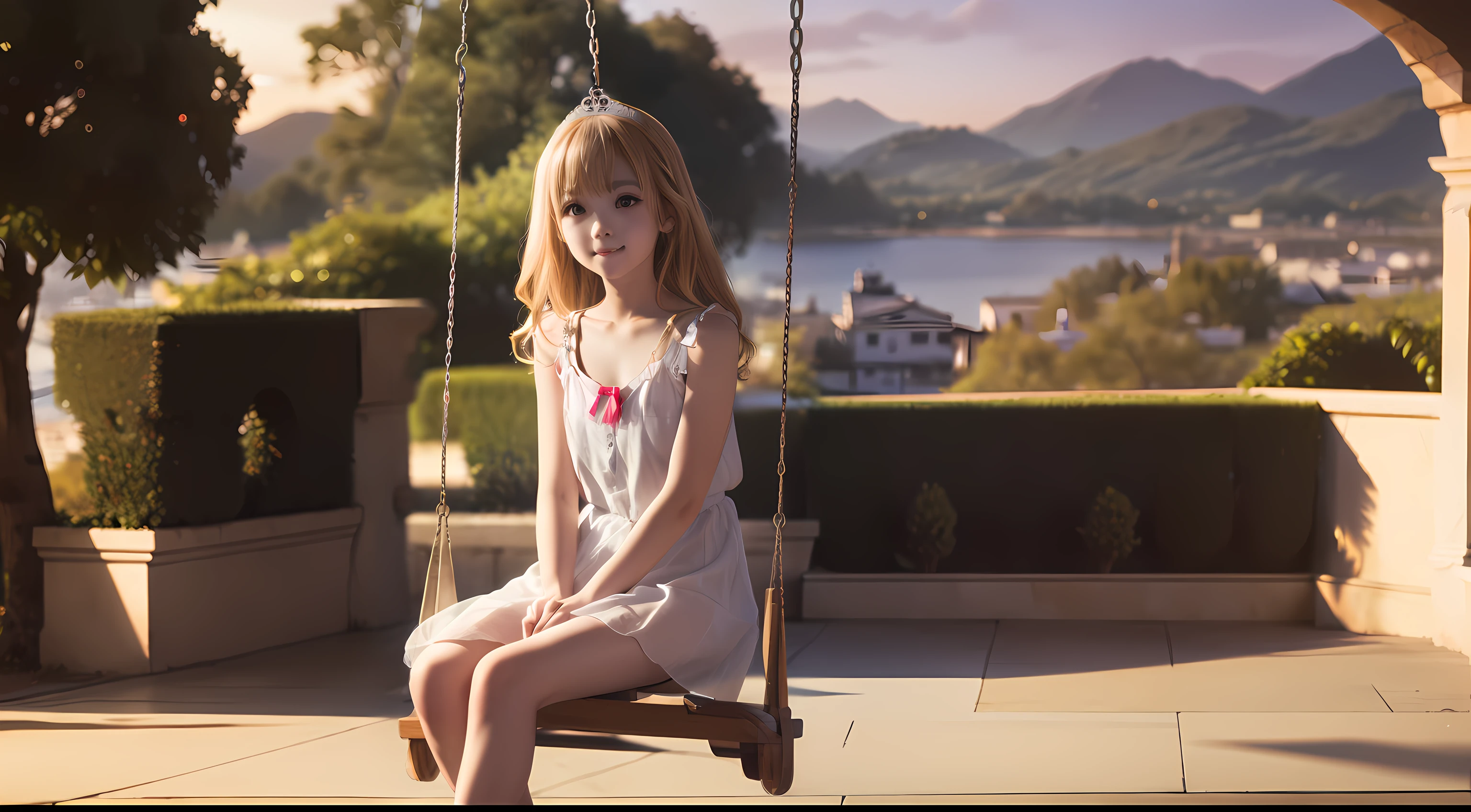Masterpiece, photography, realistic, 1girl, swing - SeaArt AI
