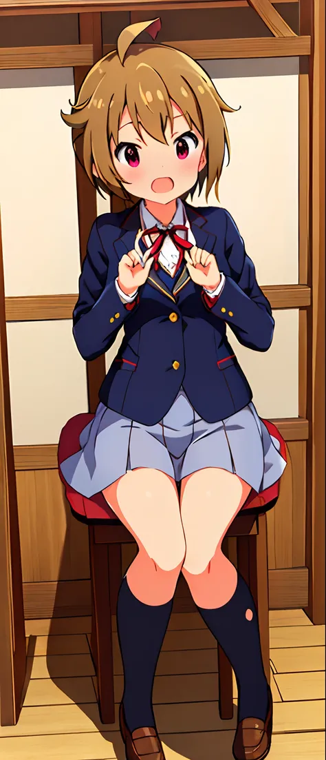 masterpiece, best quality, sakaki ryouko, blue blazer, bowtie - SeaArt AI