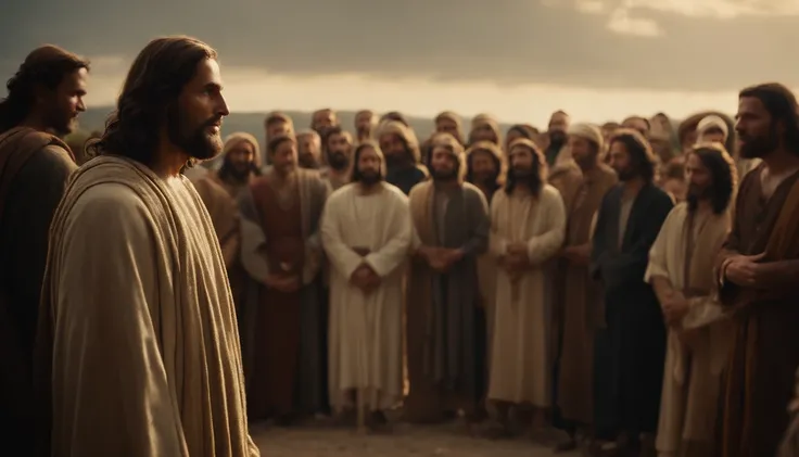 Jesus talking to his disciples - SeaArt AI
