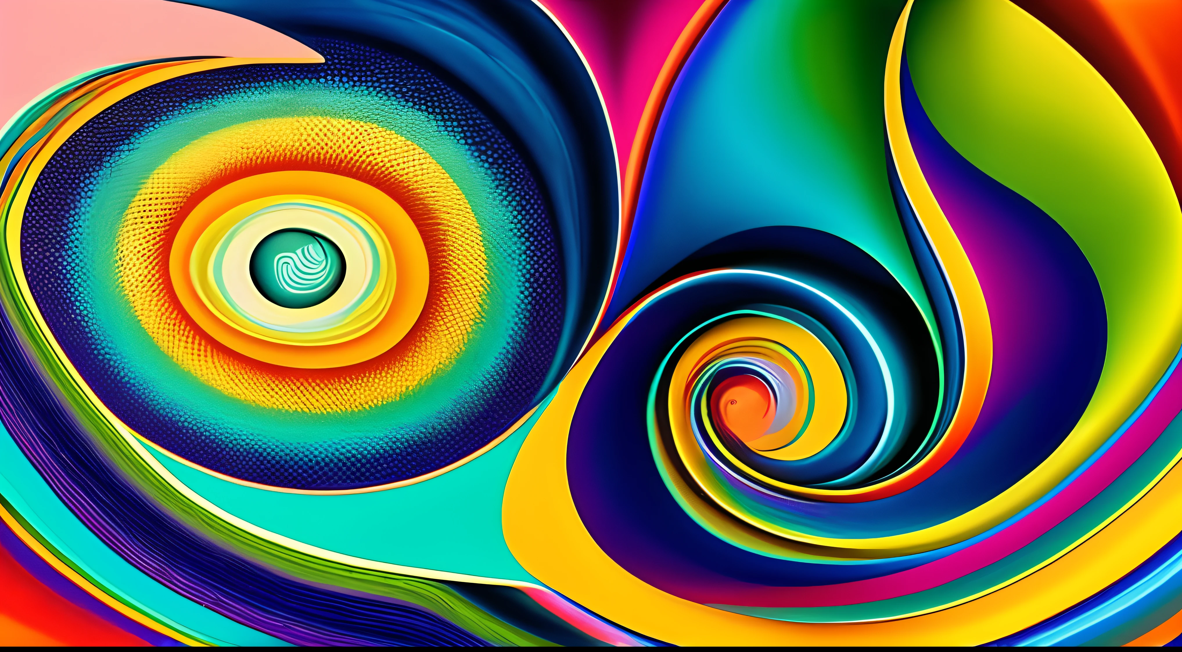 A colorful swirly background with a large circular object - SeaArt AI