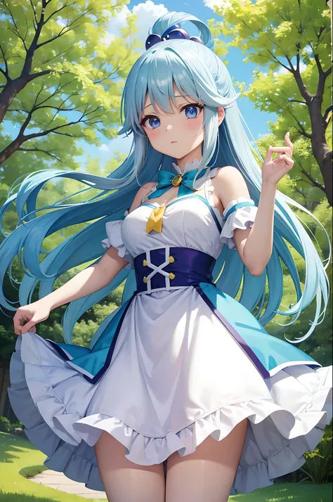 masterpiece, top-quality, Princess_aqua_Konosuba, White and purple ...