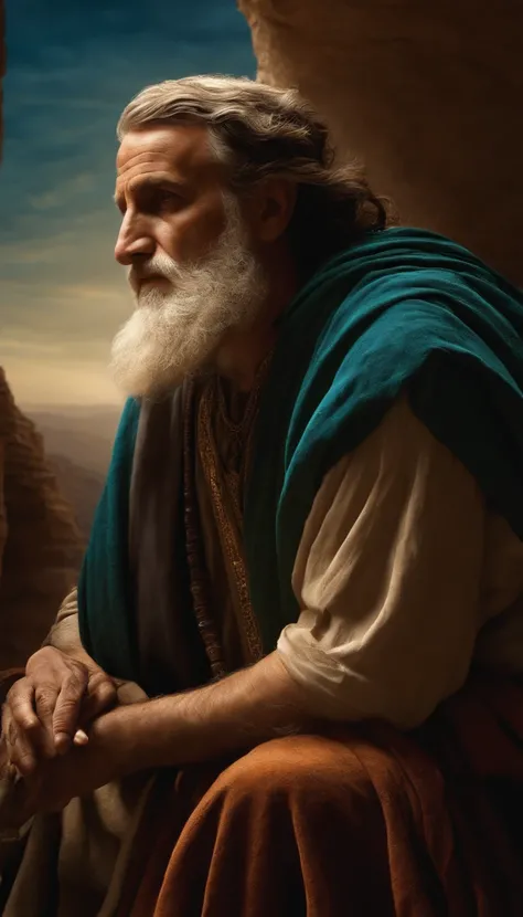 The apostle Paul looked at the screen, Long clothes, religion, Ultra photo realsisim - SeaArt AI