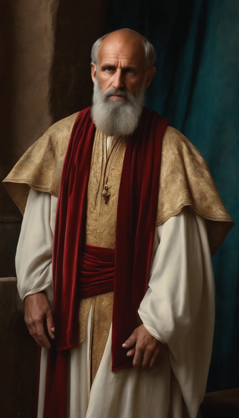 The apostle Paul looked at the screen, Long clothes, religion, Ultra photo realsisim - SeaArt AI