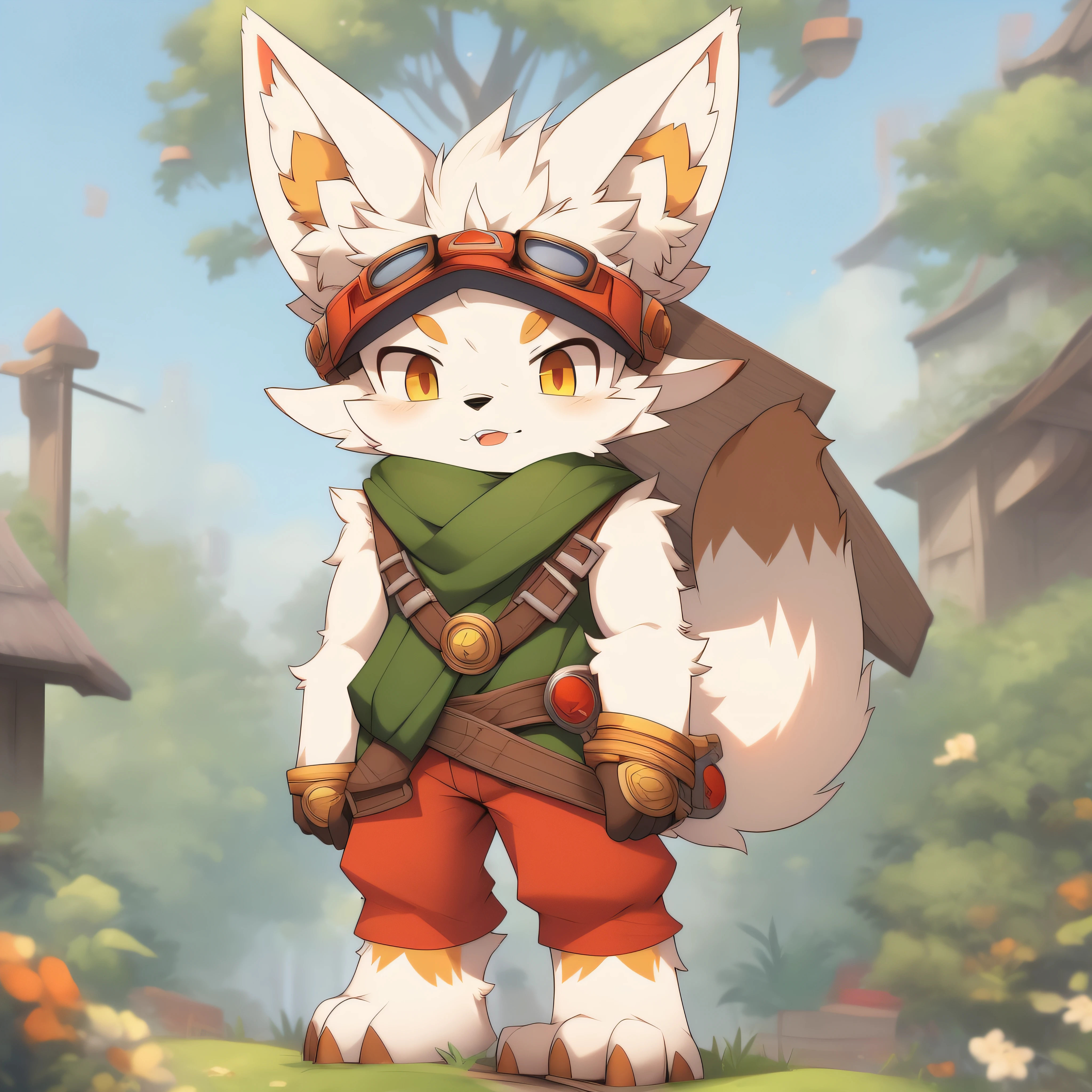 有一幅画，It depicts 一只狐狸 wearing a - SeaArt AI