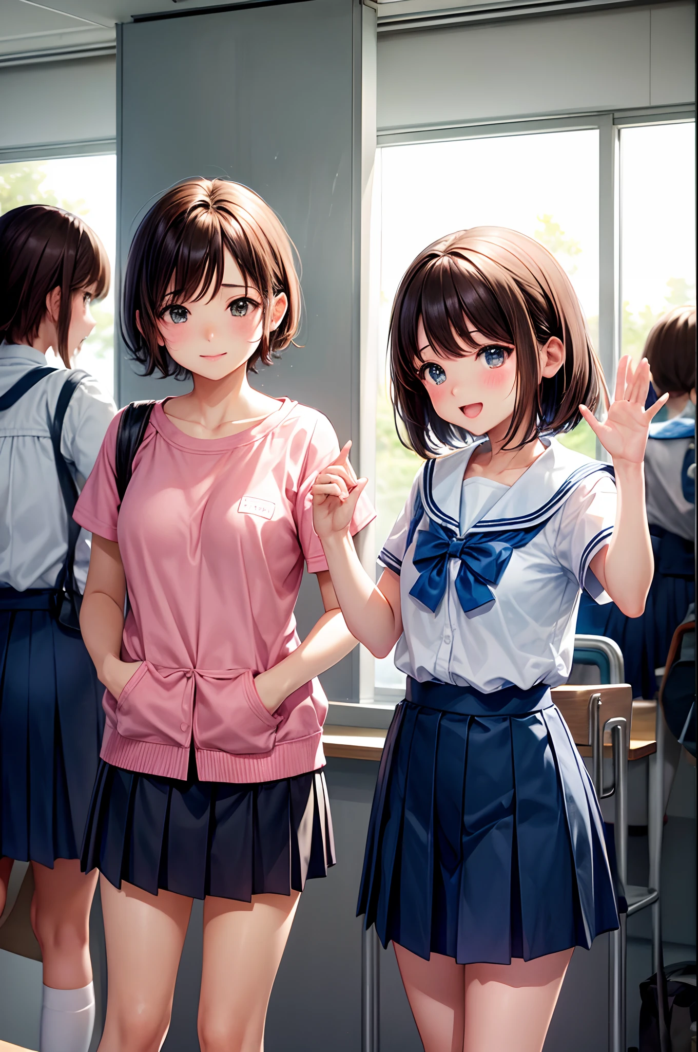 hi-school girl、、summer clothin - SeaArt AI