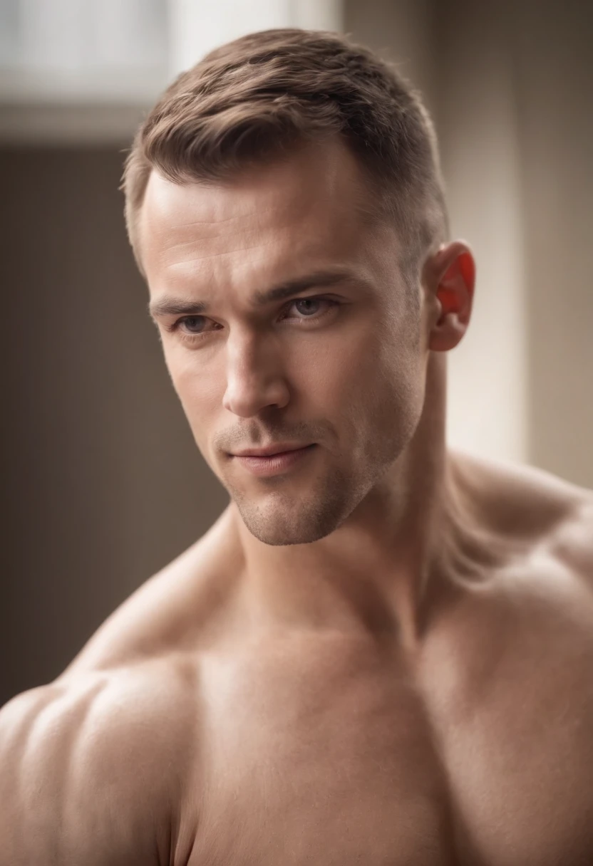 A close up of a man with a shirt on looking at his cell phone - SeaArt AI