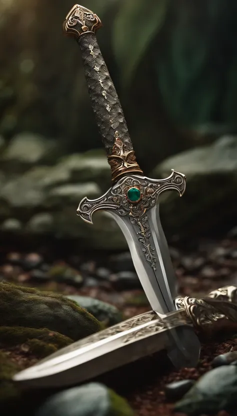 (outstanding、professional、Surreal)、detailed sword, Ivory texture ...