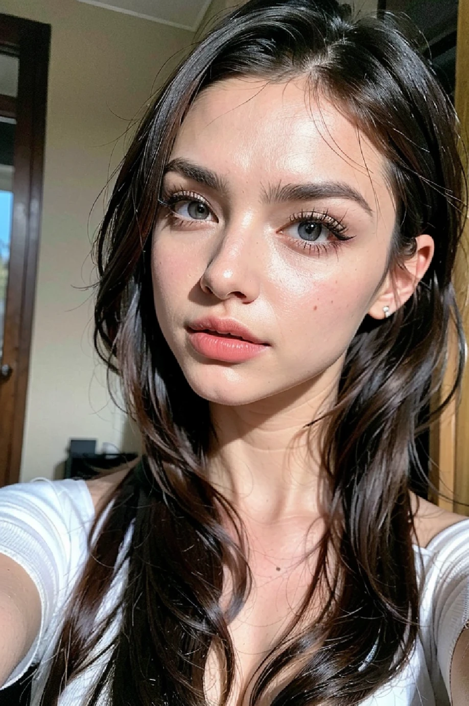Chica Sexy Con Ojos Azules Re Seaart Ai