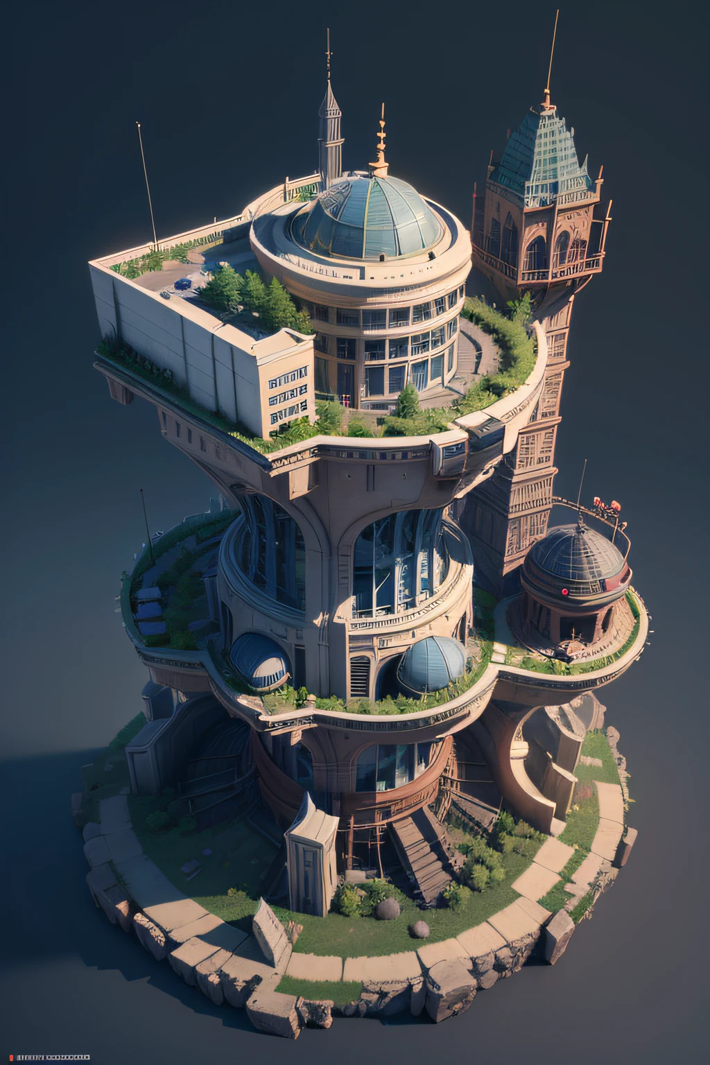 A very tall building with a tower and a clock tower - SeaArt AI