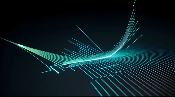 Engaging 3D visualization featuring stunning graphs、glinting - SeaArt AI