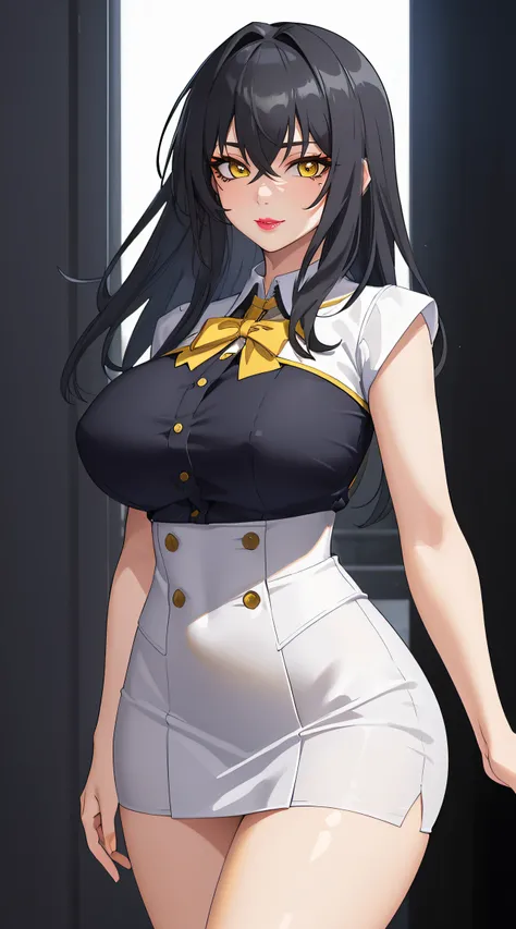 masterpiece, best quality, highres, (white delmo uniform:1.3), white delmo - SeaArt AI