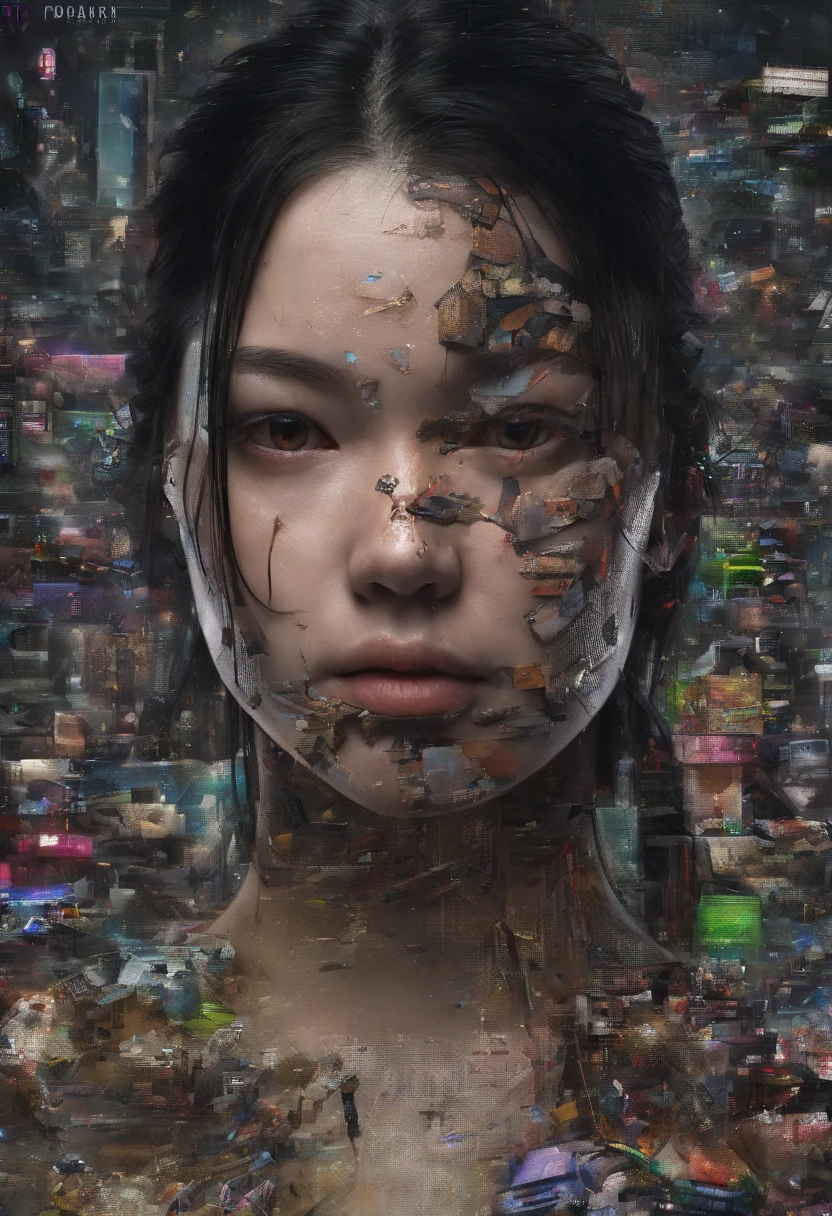 A close up of a woman with a messy face and a messy hair - SeaArt AI