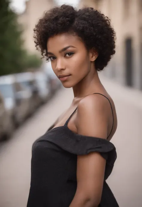 African American Girl Black Girl About 25 Years Old 8 Inches Long Curly Hair Avec Une Jolie