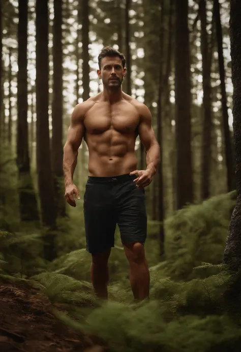 Arafed Man Smiling Dad Bod Hairy Body Robust Stocky Body Stocky Seaart Ai