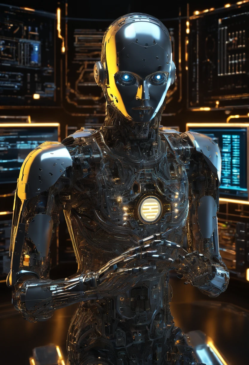 A close up of a robot with a sci - fi look on his face - SeaArt AI