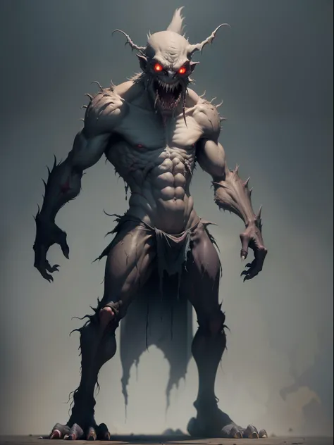 Painting of a furry creature with claws and claws on its head, hyper ...