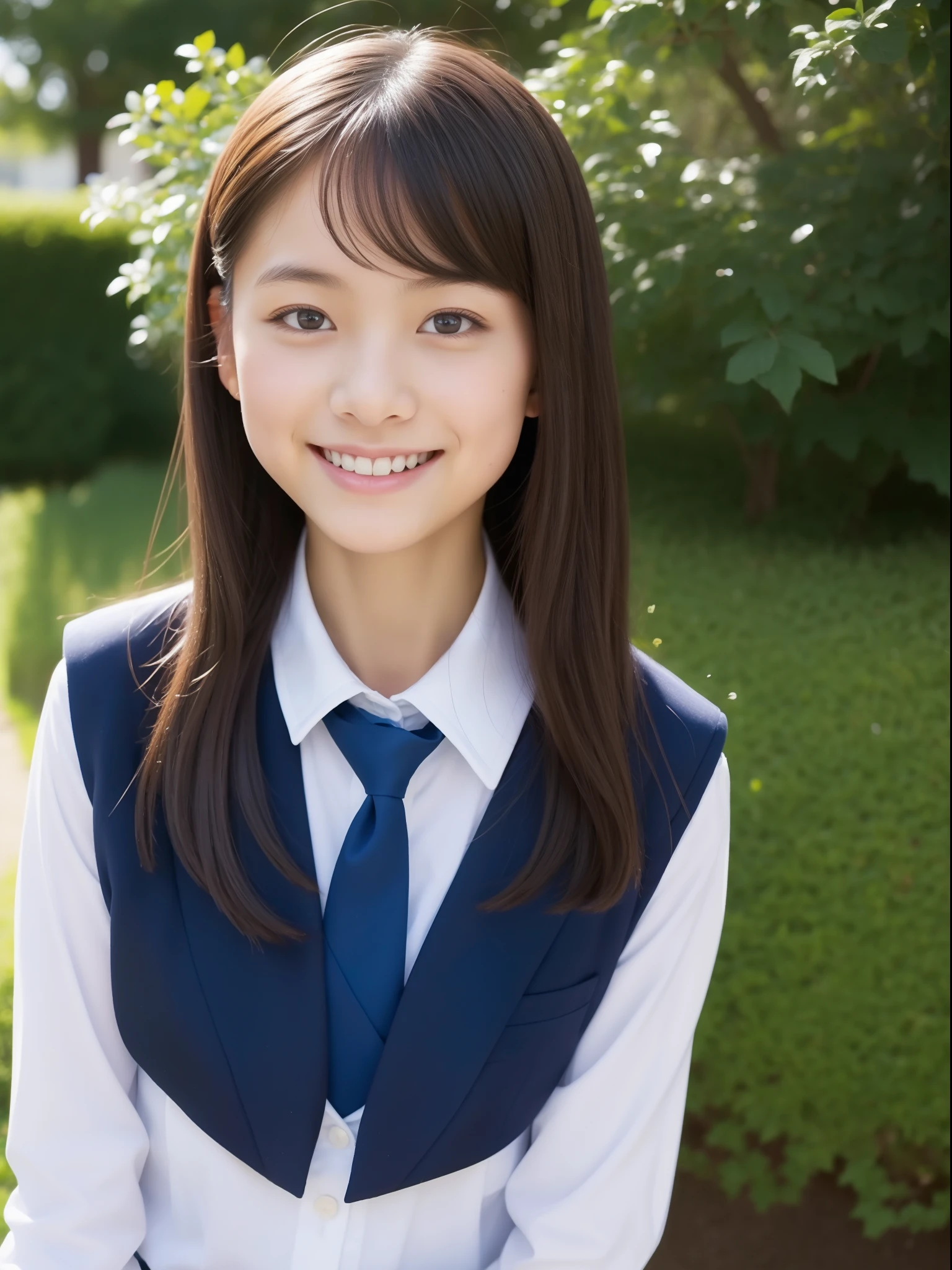 School Girl, Beautiful Girl, uniform, skinny, head shot - SeaArt AI