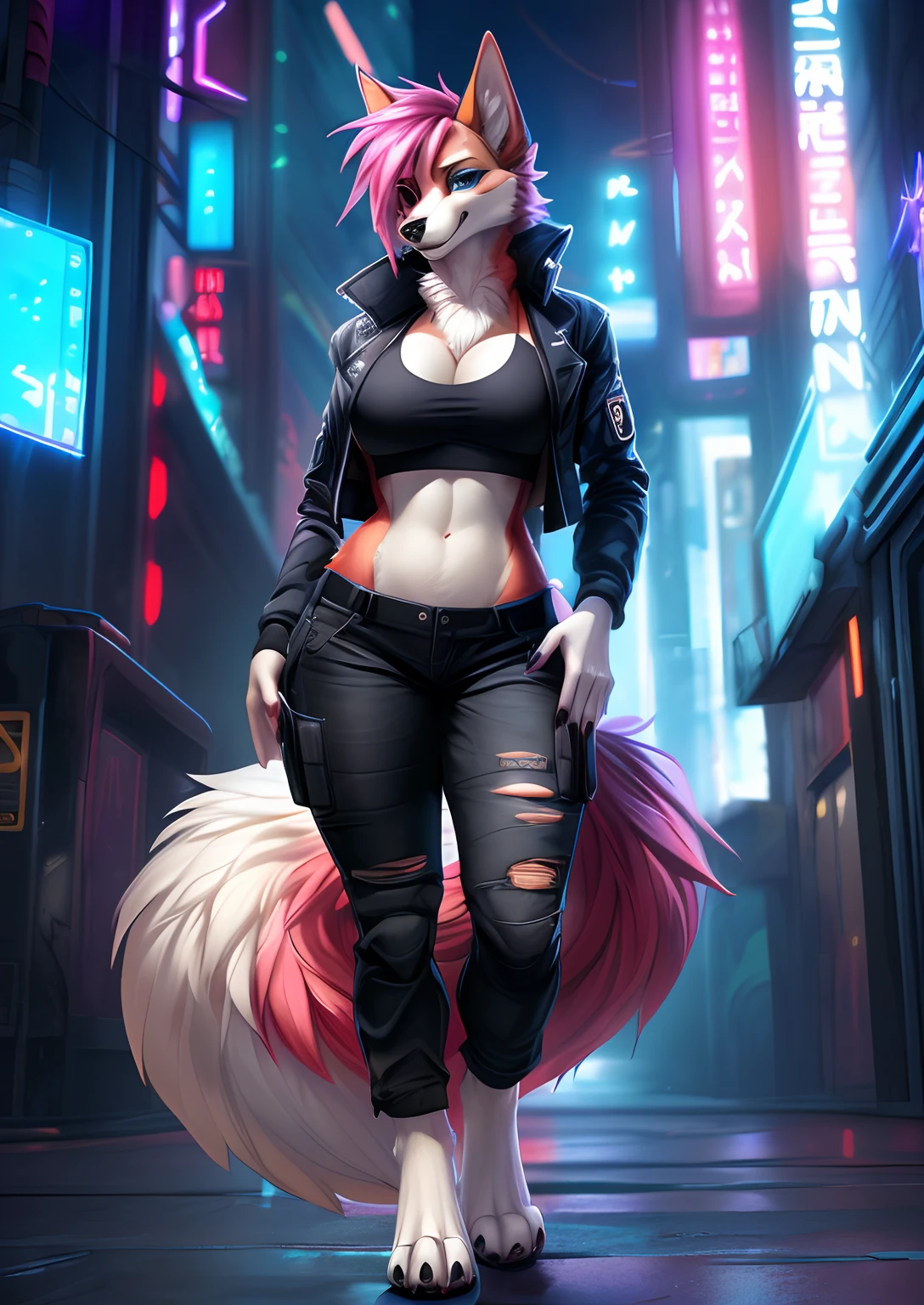 uploaded on e621, (by Wildering, by fluff-kevlar, by aycee), solo, neck tuft, hip tuft, leg tuft ...