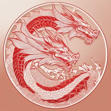 chinese dragon outline - SeaArt Al - Free Al Art Generator