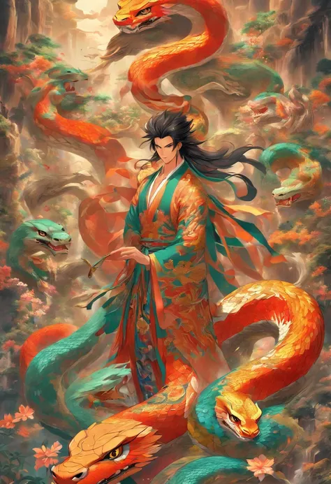 (((Half-snake, half-Human body))) best quality, ultra-high resolution ...