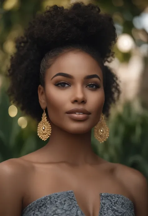 "Ultra-realistic image of a beautiful 25-year-old African-American girl, ,Caramel peel, corps ...