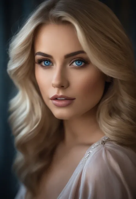 Totally Alafed Women , Sexy girl with blue eyes, ultra realist, meticulously detailed, Portrait ...